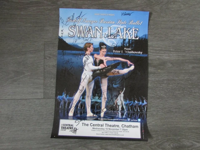 RUSSIAN STATE BALLET Swan Lake Hand SIGNED by Cast Chatham Theatre ...