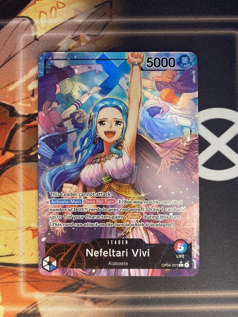 OP04-001 NEFELTARI VIVI Leader Alternative Art One Piece TCG Card English Mint EUR 69,27 ...
