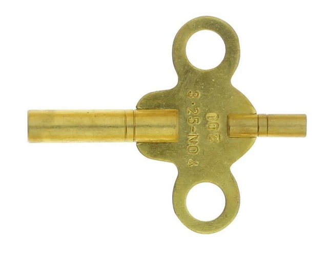 CLEF CLÉ DOUBLE pour pendulette d'officier / de voyage carré de 3.25 ...