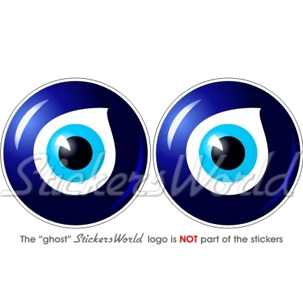 LUCKY EVIL EYE Amulet NAZAR Greek-Turkish 75mm Vinyl Stickers, Decals ...