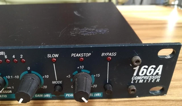 DBX 166A 2CH Analog Rack Compressor Processor Limiter 2-Channel Gate ...
