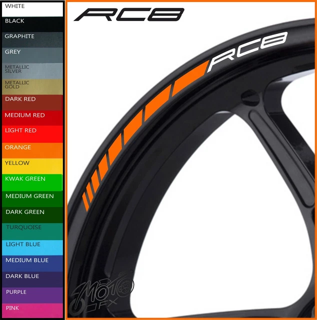 KTM RC8 WHEEL Rim Stickers Decals - 20 Colors Available - 1190 track ...