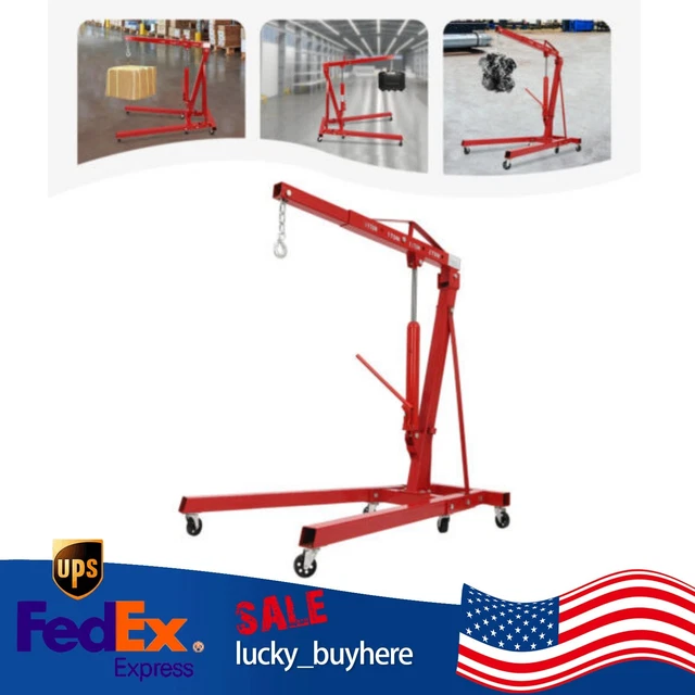 2 TON HEAVY Duty Folding Engine Hoist Cherry Picker Shop Crane Hoist ...