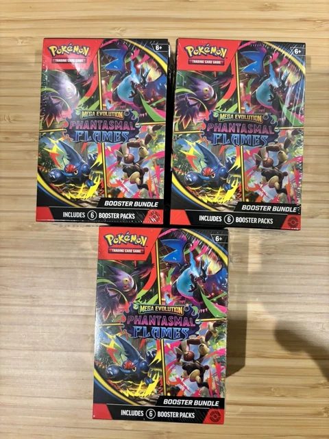 POKEMON TCG MEGA Evolution Phantasmal Flames Booster Bundle (6 Packs ...
