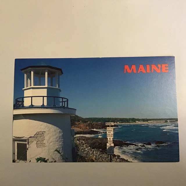 LOBSTER POINT LIGHT and Marginal Way Ogunquit Maine Unposted Postcard $5.27 - PicClick CA