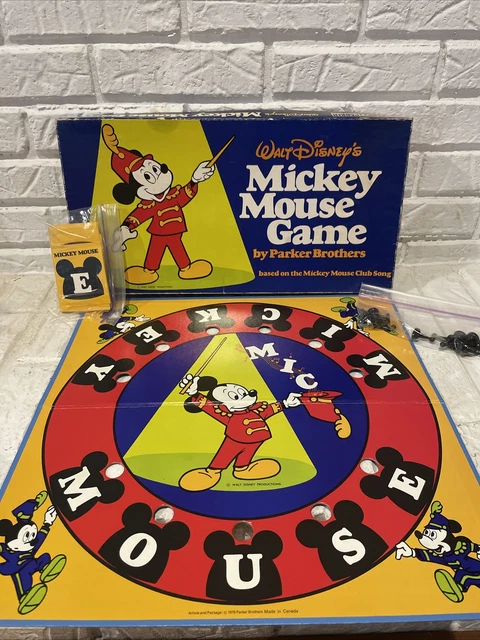 WALT DISNEY'S MICKEY Mouse Board Game by Parker Brothers Vintage 1976 ...