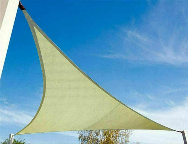 LARGE SUN SHADE Sail Canopy Sun Screen Garden Patio Awning Uv Block ...