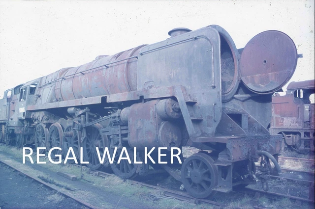 ORIGINAL 35MM SLIDE British Rail Loco - 9F 92085 Barry Scrapyard 1970S ...