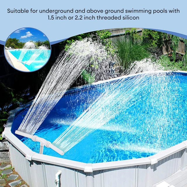 SWIMMING POOL WATERFALL Fountain In-ground Above Ground Pool Water ...