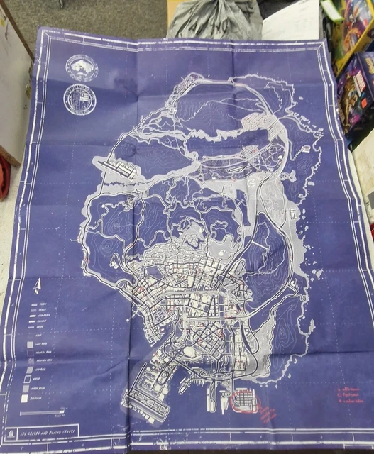 GRAND THEFT AUTO 5 GTA V BLUEPRINT MAP Only Secret UV Blue Map Light ...