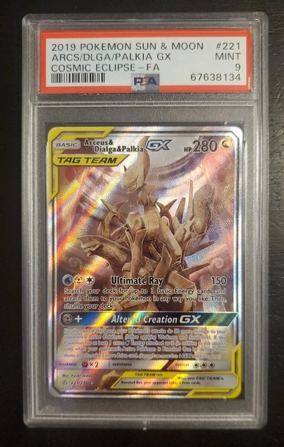 POKÉMON ARCEUS & Dialga & Palkia GX 221/236 Alt Art Cosmique Eclipse ...