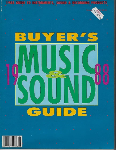 VINTAGE 1988 MUSIC & Sound Magazine Buyer's Guide. Instruments, Sound ...