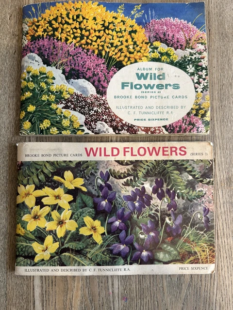 2 X BROOKE Bond-WILD FLOWERS Series- FULL SETS Vintage books Albums £3. ...