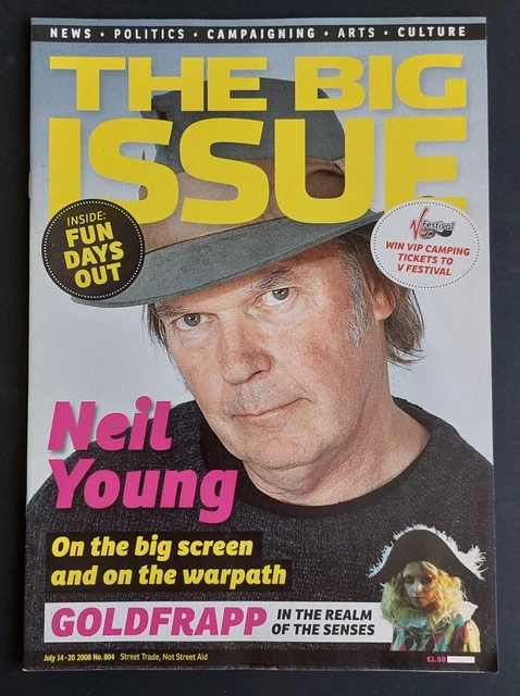 NEIL YOUNG - RARE UK The Big Issue Magazine GOLDFRAPP (JULY 2008) £12. ...