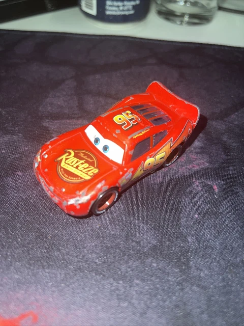 DISNEY PIXAR CARS Lightning McQueen Rust-eze Lenticular Eyes Car Die ...