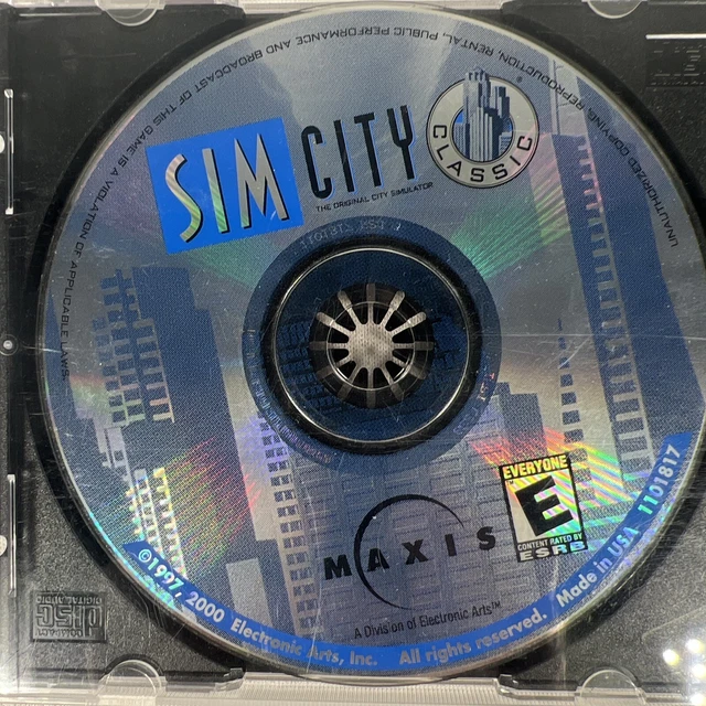 VINTAGE 2000 MAXIS SIM City Classic Video Game PC CD ROM Windows $7.99 ...