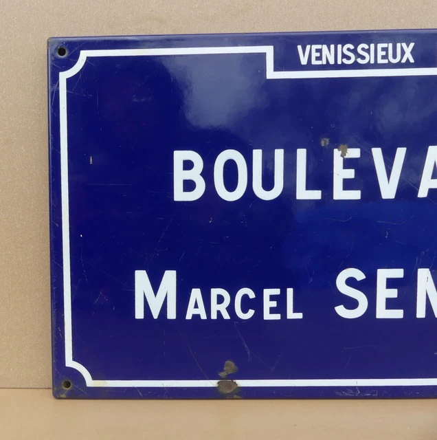 ANCIENNE PLAQUE DE RUE EMAILLEE MARCEL SEMBAT vintage déco industrielle EUR 45,00 - PicClick FR
