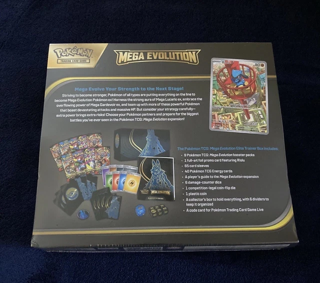 POKÉMON MEGA EVOLUTION Elite Trainer Box (ETB) - Mega Lucario *SEALED ...