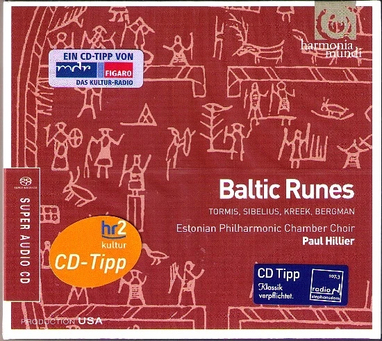 SACD: BALTIC RUNES Veljo Tormis Sibelius Kreek Bergman PAUL HILLIER ...
