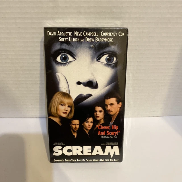 SCREAM (1997) NEW VHS Wes Craven Film Courtney Cox Neve Campbell Drew Barrymore £17.94 - PicClick UK