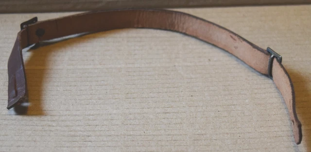 WW2 BRITISH ARMY ATS / officers cap spare unused leather chin strap £25 ...