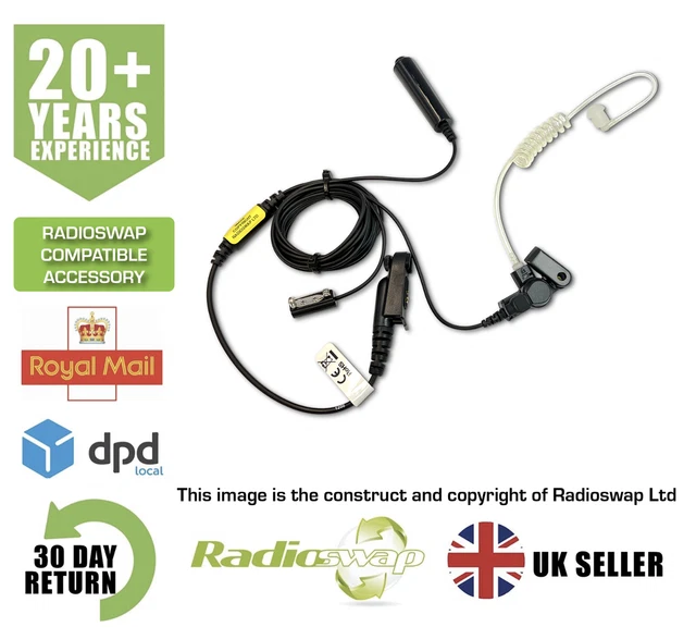 TROIS CÂBLE SECRET Écouteur Avec Micro & Ptt Pour Entel HX422 HX482 EUR ...