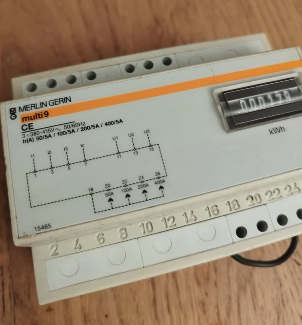 Compteur DÉnergie TriphasÉ Multi 9 Merlin Gérin Ce Ref 15465 3x 380