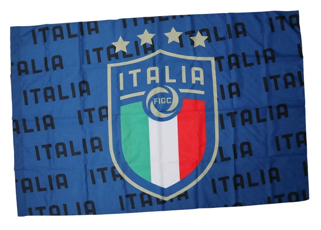 BANDIERA ITALIA UFFICIALE F.I.G.C. NAZIONALE AZZURRI EUROPEI 2020 cm ...