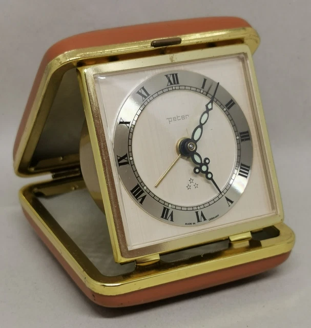 VINTAGE 1960S PETER German Made Travel Folding Desktop Bedside Alarm ...