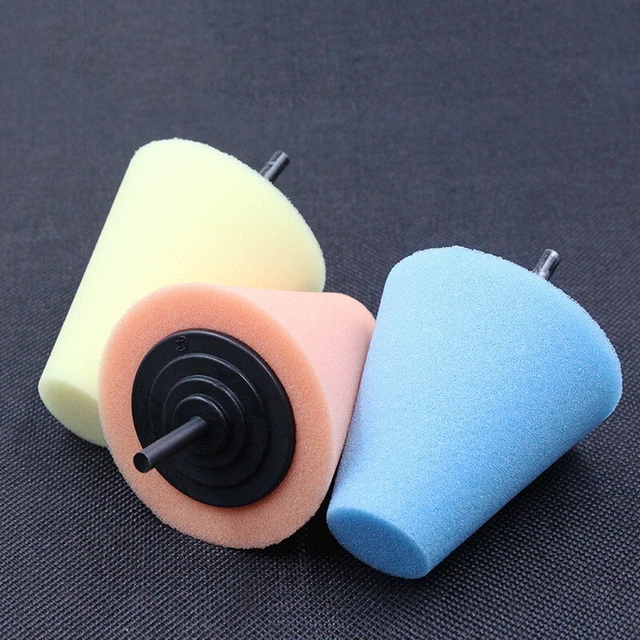 AUTO WHEEL FOAM Sponge Burnishing Polishing Cone Shaped Buffing Pads ...