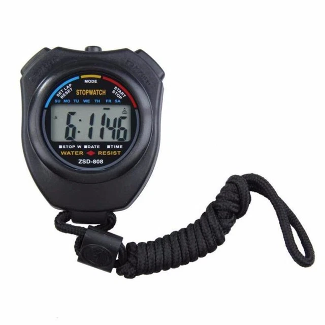 LCD CHRONOGRAPH DIGITAL Timer Stopwatch Sport Counter Odometer Watch ...