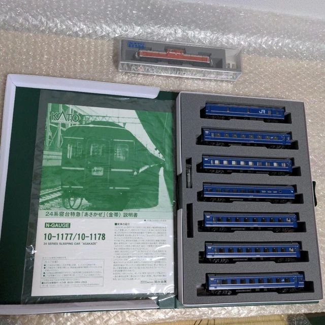 KATO N GAUGE Asakaze Gold Band 7-Car Basic Set DD51 EF65-1000 Passenger ...