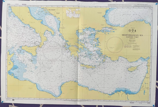 ADMIRALTY 4302 MEDITERRANEAN SEA EASTERN PART Map Chart Maritime ...