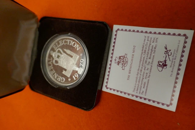 BIRMINGHAM MINT SILVER Presentation coin General Election 1979 Make us ...
