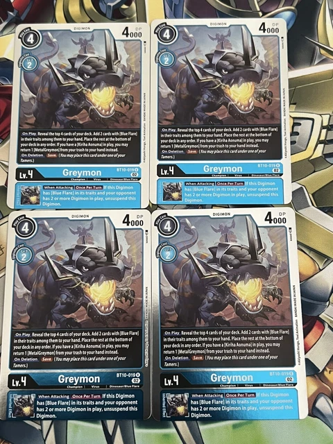 GREYMON - BT10-019 - NM - Digimon TCG Full Playset $5.50 - PicClick