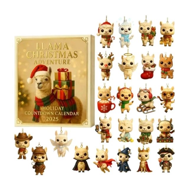 CHRISTMAS ADVENT CALENDAR Alpaca 2025 24-Day Christmas Countdown ...