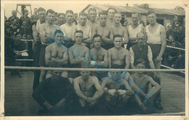 WW2 BRITISH PRISONERS Of War POW's Boxers Group Photo In Ring XXI D ...