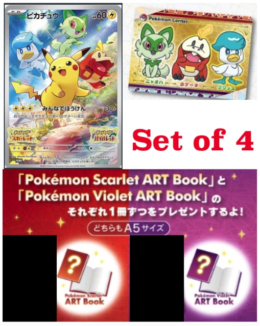 POKEMON CENTER ORIGINAL Pokemon Scarlet & Violet Art Book Pikachu Promo ...