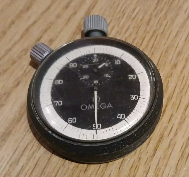 RARE OMEGA STOPWATCH Black Dial working £74.99 - PicClick UK