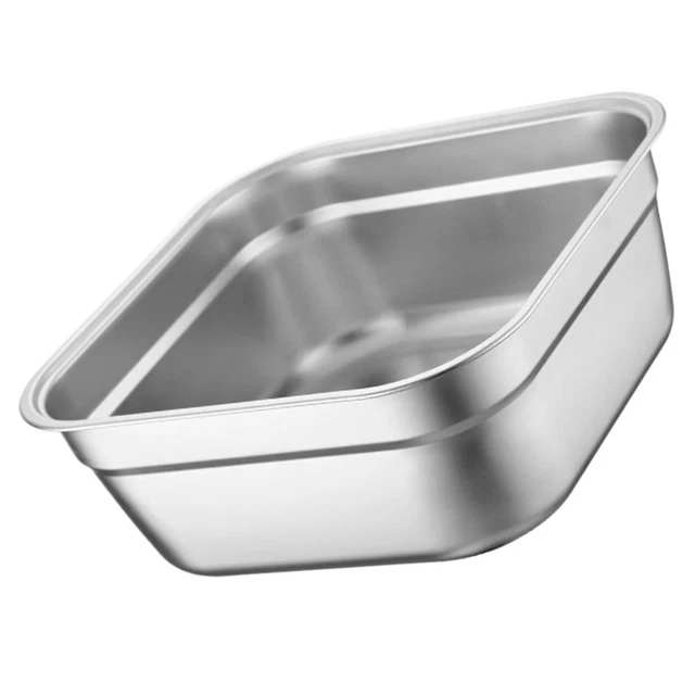 STAINLESS STEEL MIXING Bowl Metal Basin Fruit Washing Bowl Vegetable ...