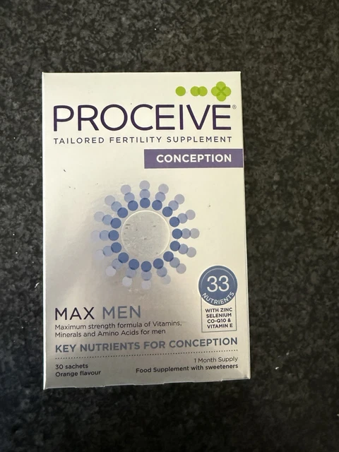PROCEIVE MAX MEN Tailored Fertility Supplements Conception 30 Sachet ...
