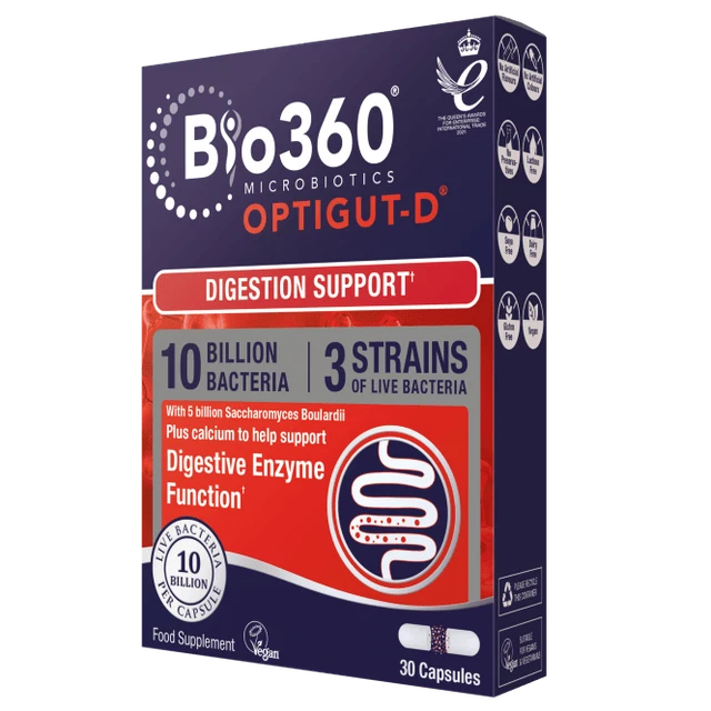 NATURES AID BIO360 OptiGUT-D Digestion Support 30's £22.95 - PicClick UK