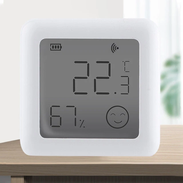 TUYA THERMOMETER HYGROMETER Battery Powered Temperature Sensor Humidity ...