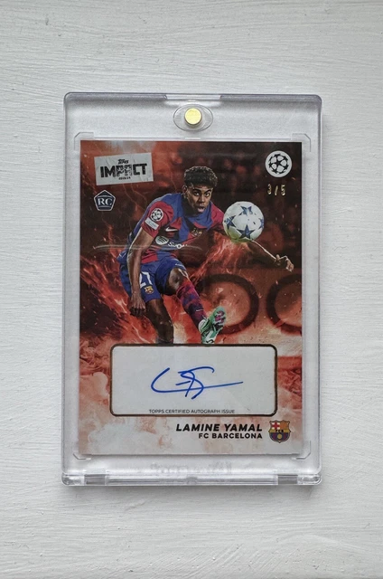 TOPPS UCC IMPACT 2024 Lamine Yamal Auto 3/5 £2,830.00 - PicClick UK