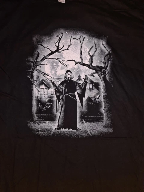 BRAND NEW QWERTEE MOONIGHT GHOSTFACE BLACK T-SHIRT size XL SCREAM £15. ...