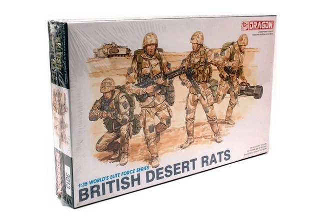 MODEL KIT FIGURE military dioramas Dragon BRITISH DESERT RATS 1:35 ...