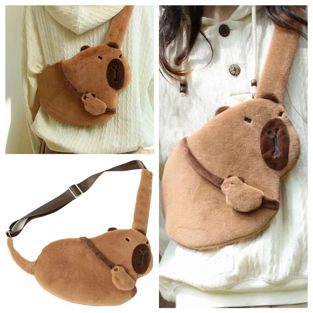 CASUAL CAPYBARA PLUSH Backpack Large Capacity Capybara School Bag ...