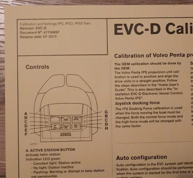 GENUINE VOLVO PENTA EVC-D IPS, IPS2, IPS3 Calibration & Components ...