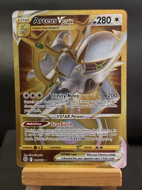 POKEMON CARD ARCEUS VStar Brilliant Stars 184/172 Gold Secret Rare Full Art Mint £25.99 ...