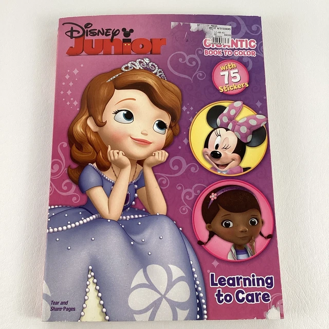 DISNEY JUNIOR GIGANTIC Coloring Book Learn To Care Stickers Sofia ...